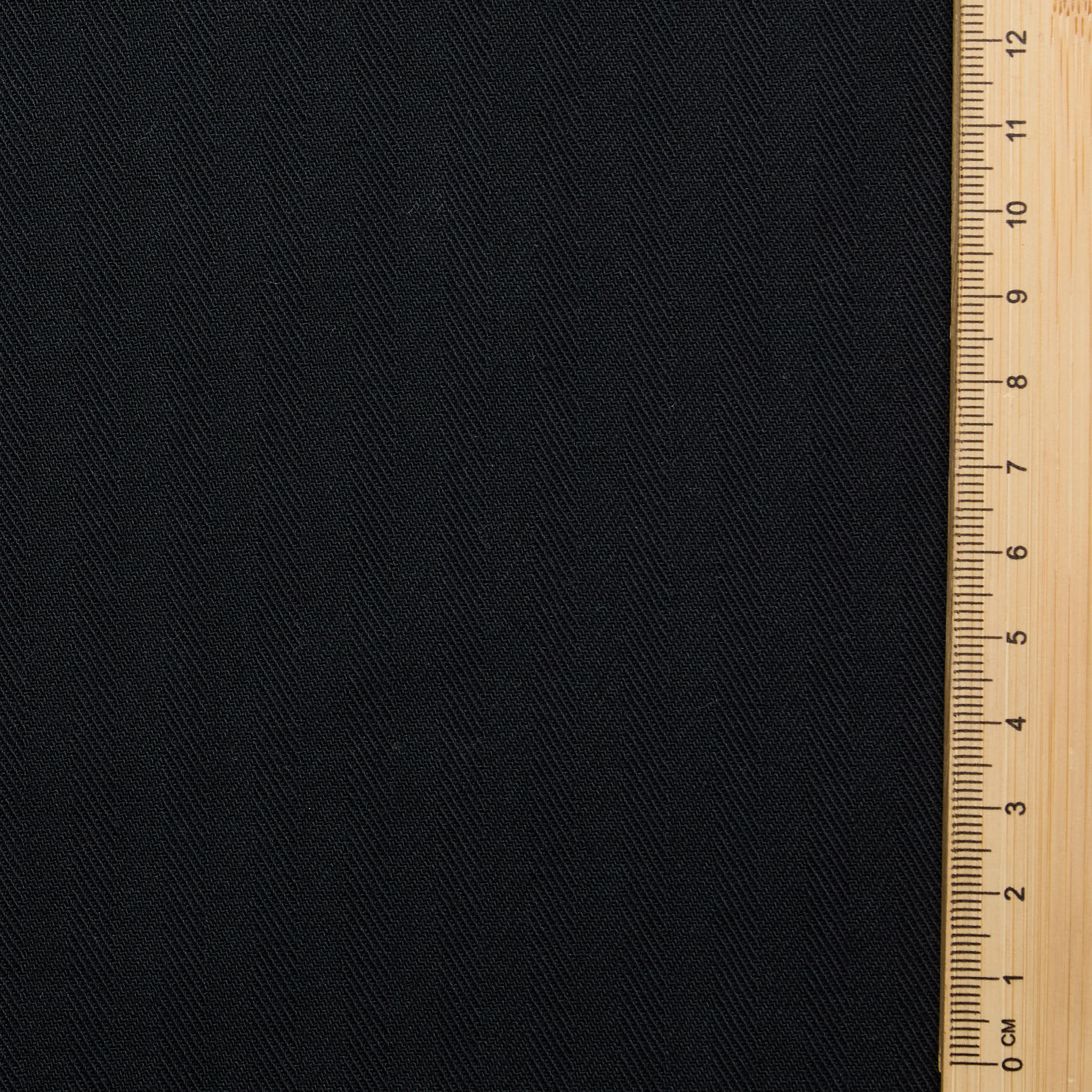 Heavy Cotton Herringbone - Black - Circular Sourcing