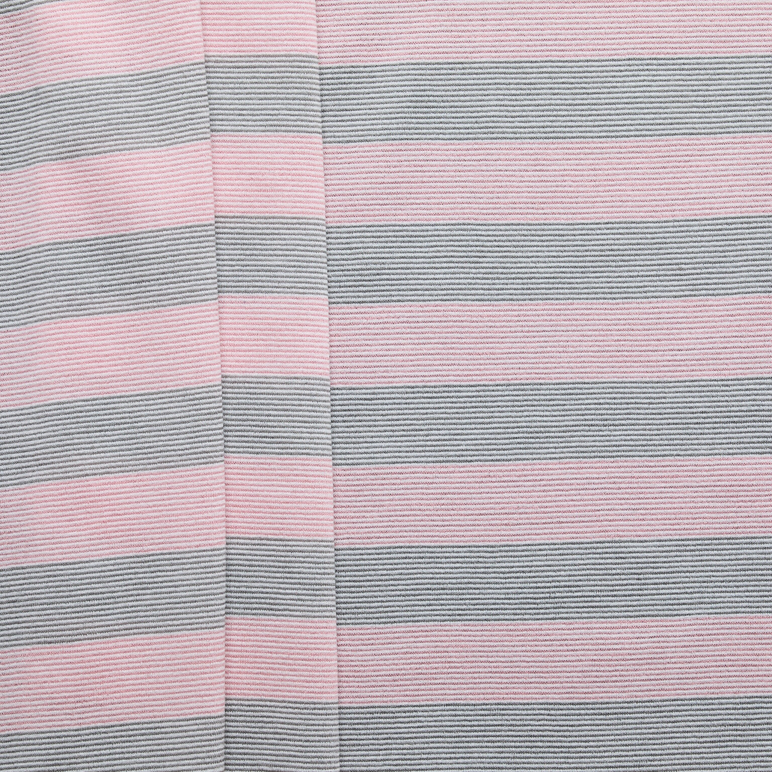 Stripe Jersey Wool Polyamide - Pink/ Grey - Circular Sourcing