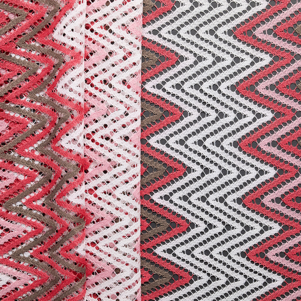 Chevron Knit - Salmon/ Baby Pink/ Mocha - Circular Sourcing