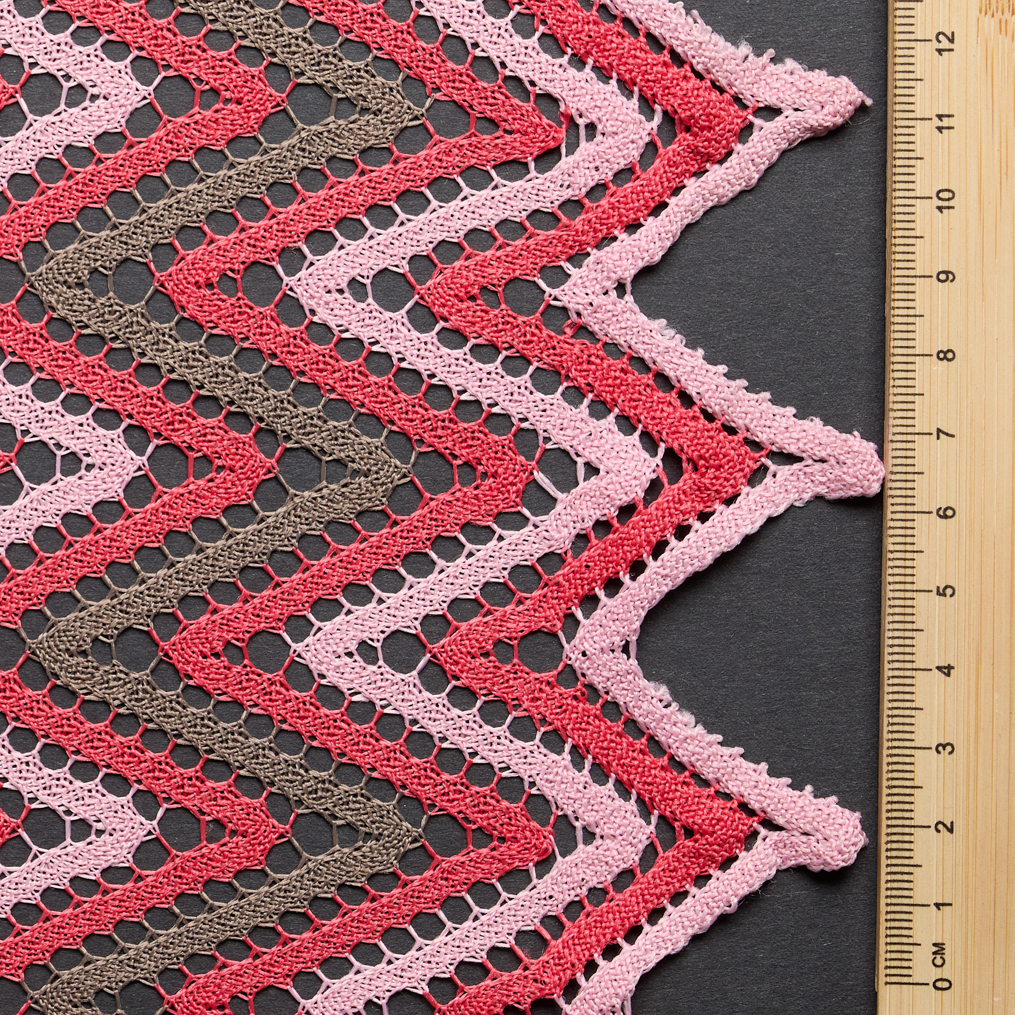 Chevron Knit - Salmon/ Baby Pink/ Mocha - Circular Sourcing