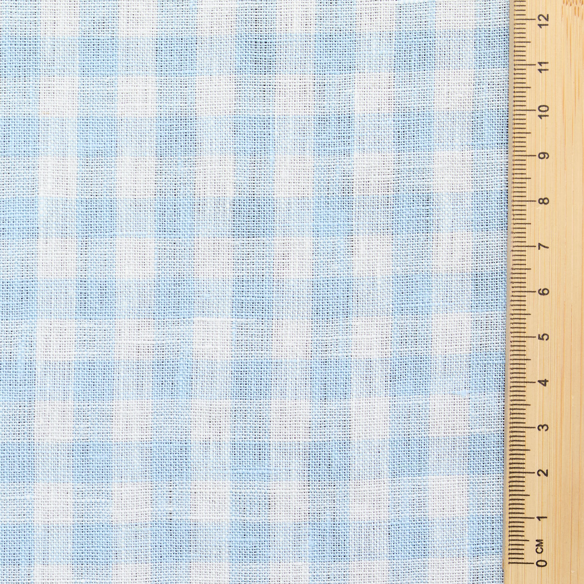 100% European Linen Check - Blue - Circular Sourcing