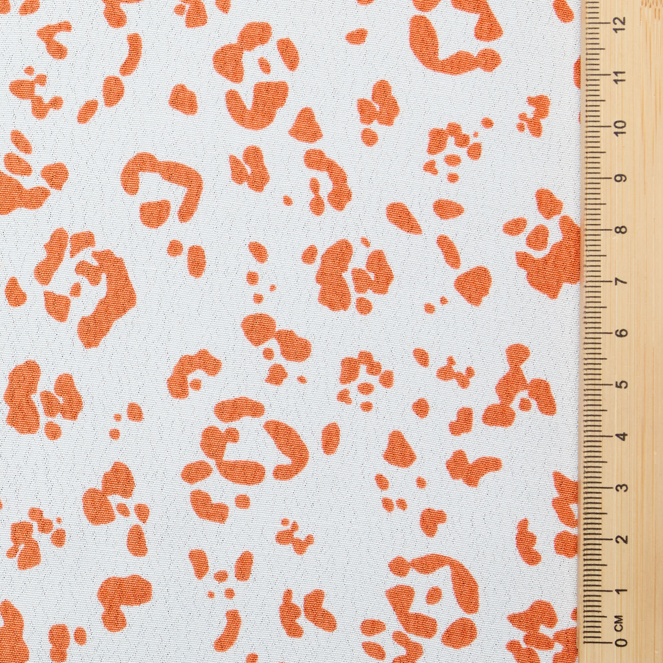 Dalmation Print Viscose Crepe - Orange - Circular Sourcing